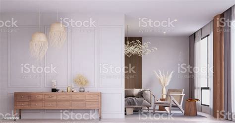 3d 렌더링 3d 일러스트레이션 인테리어 장면 및 모형 거실 인테리어 디자인 벽 모형 입구 홀에 대한 스톡 사진 및 기타 이미지 Istock