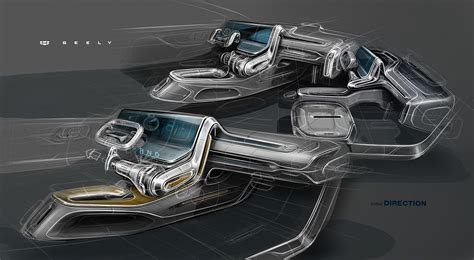 Geely Interior Sketches On Behance Interior Sketch Sketches Video