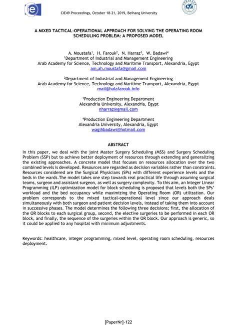 Pdf A Mixed Tactical Operational Approach For Solving The Operating