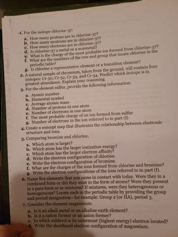 Answered A For The Isotope Chlorine A How Bartleby