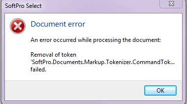 SoftPro Select Removal Of Token Failed Home On The Web Dan Van Fleet