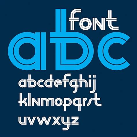 Premium Vector Vector Rounded Lower Case Alphabet Letters Collection With White Lines Can Be