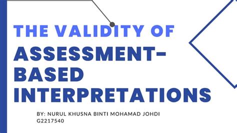 The Validity Of Assessmentpptx