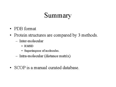 Protein Structure Databases Visualization And Comparison Protein Structure