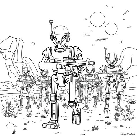 Star Wars Battle Droid Coloring Pages