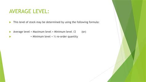 Determination Of Material Levels And Stock Levels Pdf
