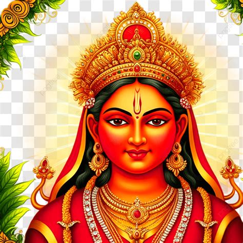 Dewi Hindu Devi Maa Durga Wajah Merah Hindu Devi Muka Maa Durga Png
