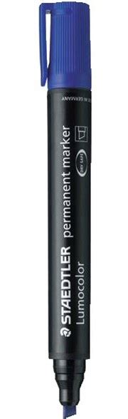 Blue Permanent Marker Chisel Tip