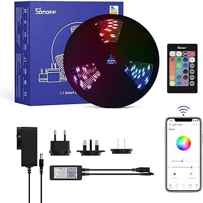 Buy SONOFF L LED RGB Dimmable Smart Light Strip With Timer APP Remote Control WiFi Strip