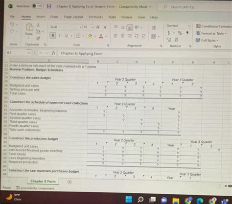 solved a1 i x ×fx chapter 8 applying excel 1 chaptet 8