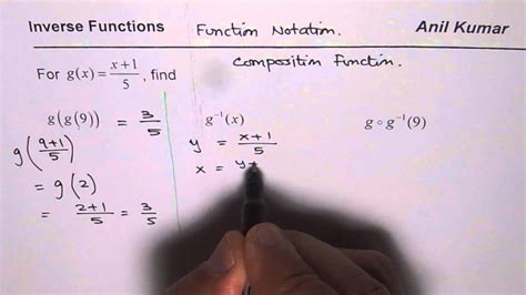 Function Notation And Inverse Composition Of Function Youtube