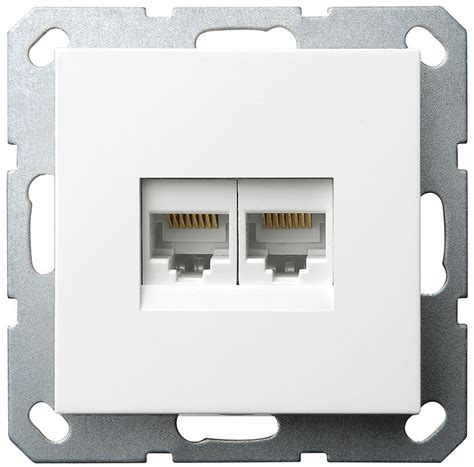 Double Telephone Socket Rj112 Double Data Socket Rj452 Telephone