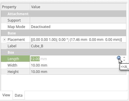 Draft Dimension As Parameter FreeCAD Info