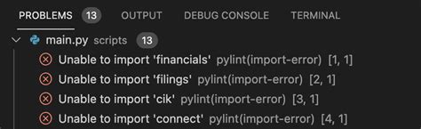 VS Code pylint unable to import 문제 해결