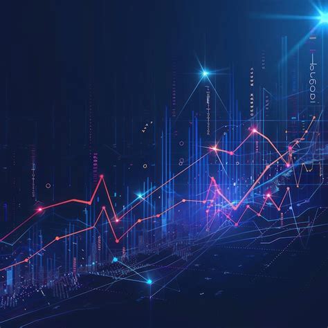 Abstract Digital Stock Market Visualization Premium Ai Generated Image
