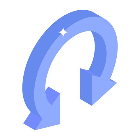 Curved Up Arrow Icon In Isometric Design Vector Art At Vecteezy