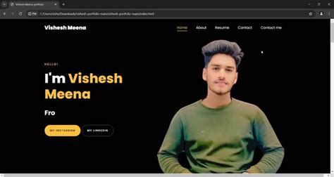 Video Vishesh Meena On Linkedin My Personal Portfolio Website Git Hub Link