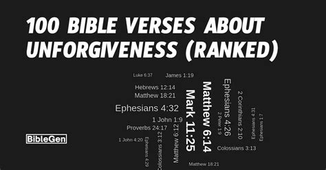 100 Bible Verses On Unforgiveness Ranked