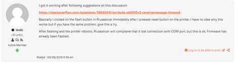 Firmware Update Error Timeout Communicating With Programmercould Not Open Port Com R