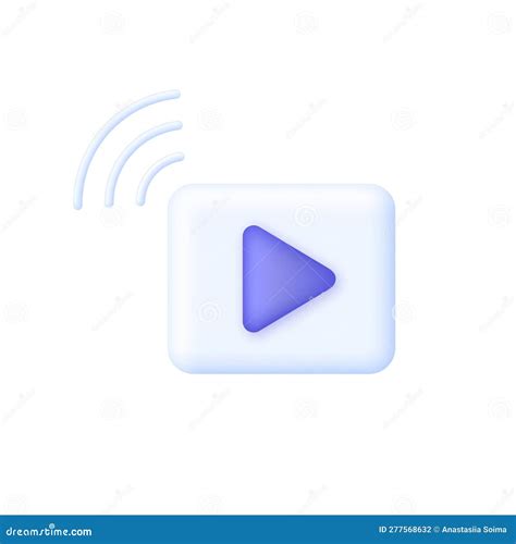 3d Icon Play Wirh Wave Player Concept Button Click Push The Button Start Forward Record