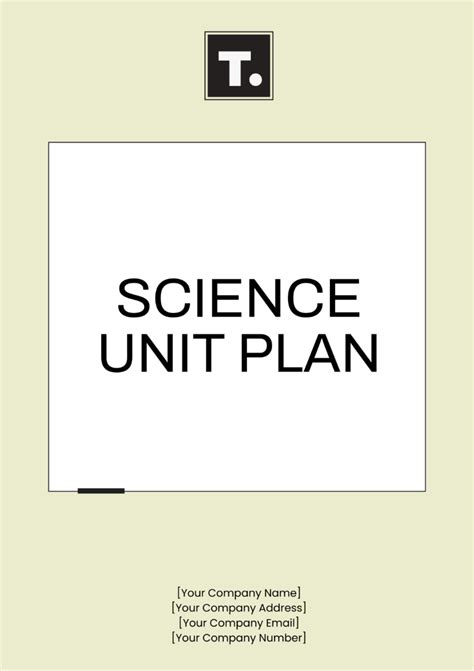 Free Science Unit Plan Template To Edit Online