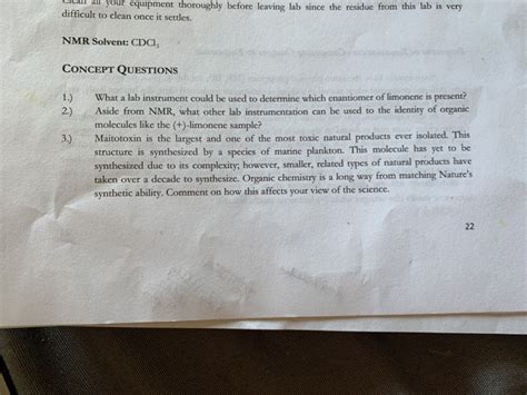 Solved All Your Equipment Thoroughly Before Leaving Lab Chegg Com