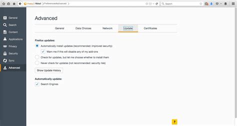 First Look At The New Tab Based Preferences In Mozilla Firefox 380