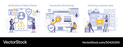 Kyc Concept Flat Royalty Free Vector Image Vectorstock