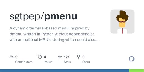 Github Sgtpeppmenu A Dynamic Terminal Based Menu Inspired By Dmenu