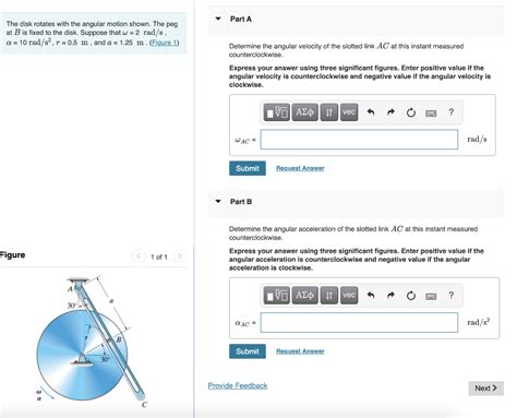 Solved Determine The Angular Velocity Of The Slotted Link AC Chegg