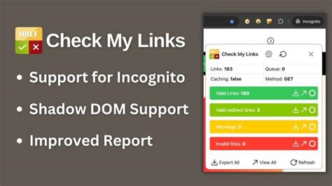 Checkmylinks Supports In Incognito Mode And Shadow Dom How To Use