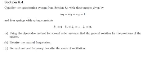 solved using the eigenvalue method for second order systems