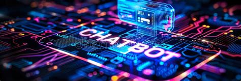 Futuristic Digital Chatbot Technology Interface With Glowing Circuit Board Ai Customer Support