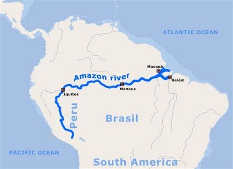 Map Of Amazon River Amazon River River Amazon