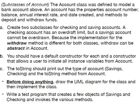 Solved Import Javautildate Public Abstract Class Account