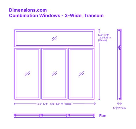 Combination Windows 2 Wide Dimensions And Drawings