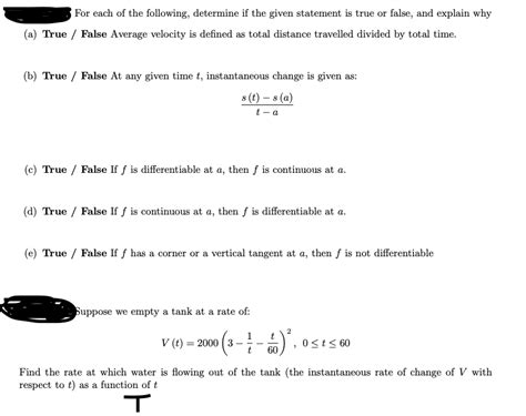 solved for each of the following determine if the given
