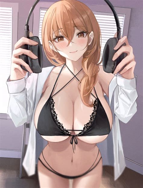 Po Ppe Original Absurdres Highres 1girl Black Bra Black Panties