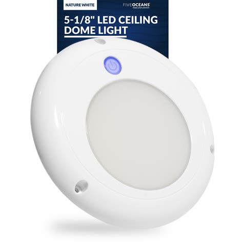 Five Oceans Marine Led Interior Dome Light 5 18 Inch Boat Ceiling Led