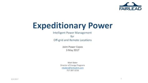 Pdf Expeditionary Power€¦ · Dod Planning Factor Forward Operating