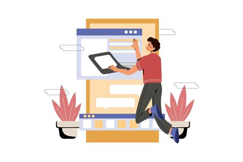 Man Working On Mobile Application Development 8516669 Vector Art At