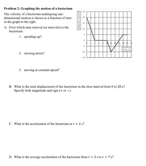 Solved Problem 2 Graphing The Motion Of A Bacterium The