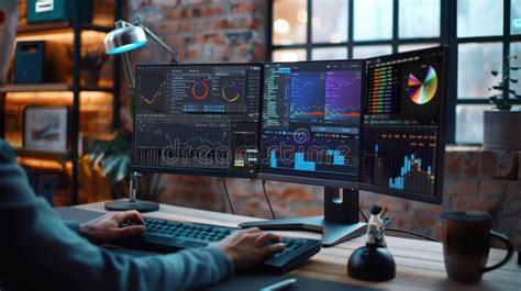 The Multi Screen Trading Setup Ai Generated Image Stock Image Image