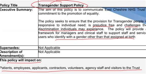 Nhs Policy Ignores Sex Part 1 Stilltish Gender Abolition