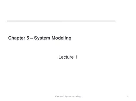 Ppt Chapter 5 System Modeling Powerpoint Presentation Free