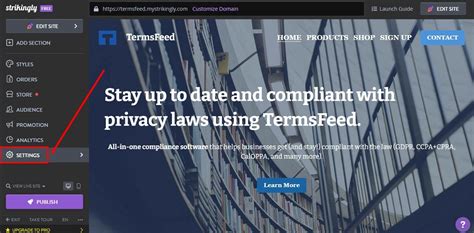 How To Add I Agree Checkbox On Web Forms With Strikingly Termsfeed