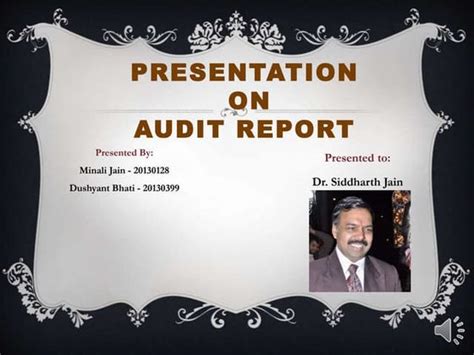 Audit Report [ Auditing ] Pptx