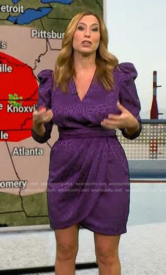 Wornontv Stephanie Abramss Purple Leopard Dress On Cbs Mornings