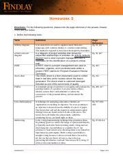 Module 5 Assignment Docx HOMEWORK 5 Directions For The Following Questions Please Note The