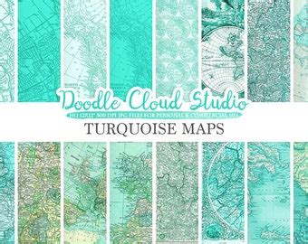 Vintage Maps Digital Scrapbook Paper Old Map Antique